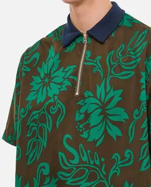 Sacai Floral Print Polo