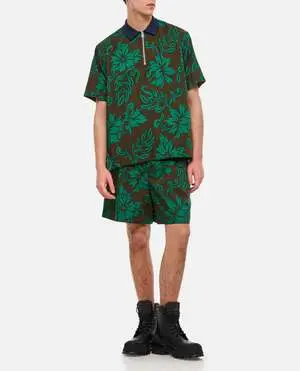 Sacai Floral Print Polo