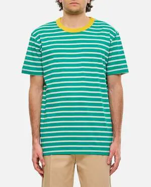 Howlin' Stripes Cotton T-shirt - Green