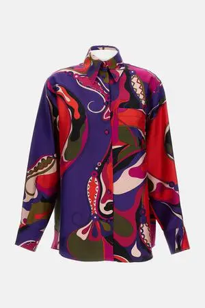 Emilio Pucci Printed Silk Twill Shirt