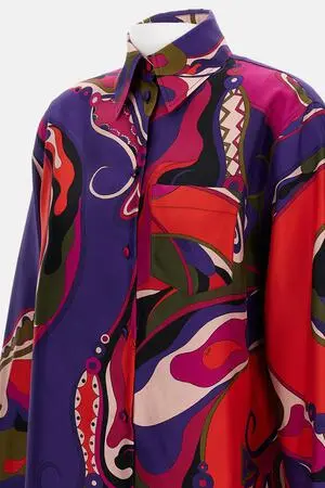 Emilio Pucci Printed Silk Twill Shirt