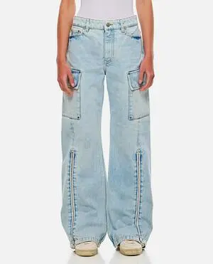 Men's Zippered Denim Pants