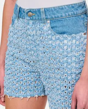 Stella McCartney Denim Boucle Shorts