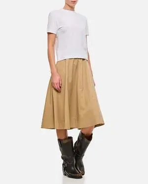 Khaite Trapeze Midi Skirt