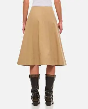 Khaite Trapeze Midi Skirt