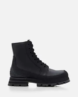 Alexander McQueen Leather Lace-up Boots