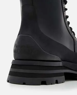 Alexander McQueen Leather Lace-up Boots