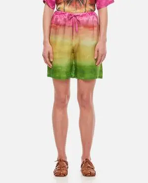 GIO GIOVANNI GEROSA Silk Relaxed Fit Shorts