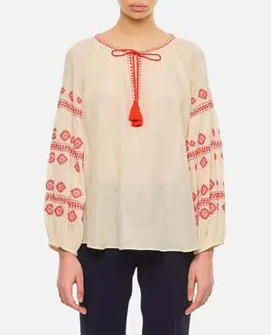 BENARAS BY CITRUS Floral Embroidered Blouse