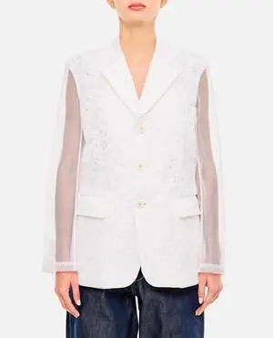 Comme Des Garçons Tulle Microflower Blazer