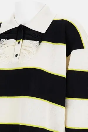 Alexander McQueen Silk Striped Polo