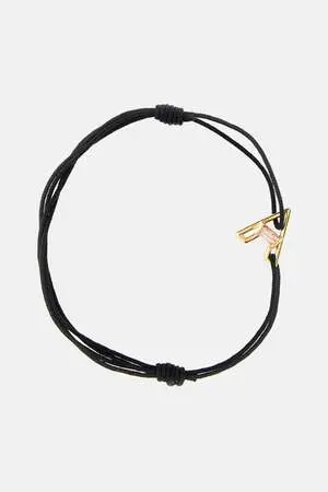 ALIITA Letter A Charm Bracelet - Black