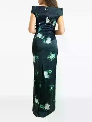 Erdem Floral Print Off-shoulder Maxi Dress