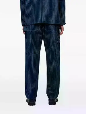 HUMAN MADE Logo-pattern Pinstripe Jeans