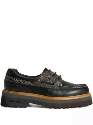 Woolrich Leather Crocodile-effect Shoes