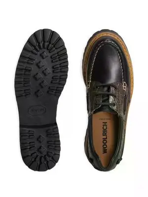 Woolrich Leather Crocodile-effect Shoes
