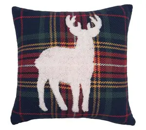 VALERIE PARR HILL 18' X 18' Blue Lennox Deer Throw Pillow Vale Rie - One-color