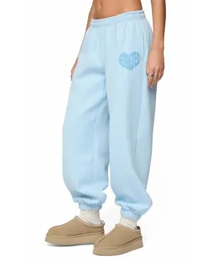 EDIKTED Major Love Sweatpants - Light-blue