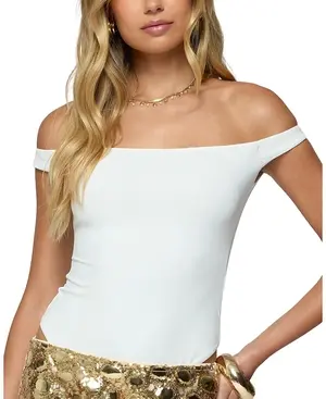 White One Shoulder Bodysuits