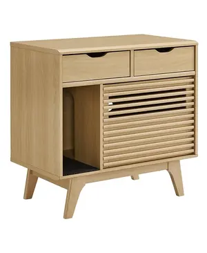 MODWAY Render Cat Cabinet - Oak