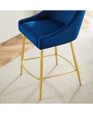 MODWAY Discern Performance Velvet Counter Stool