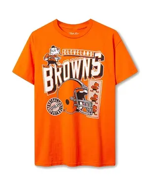 Junk Food Clothing Nfl Cleveland Browns Checkdown Flea Market Tee - Orange