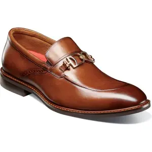 STACY ADAMS Apron-toe Bit Loafer - Brandy