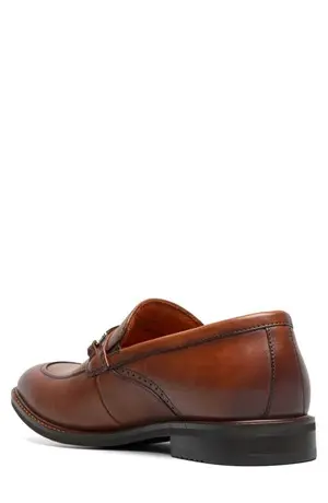 STACY ADAMS Apron-toe Bit Loafer - Brandy