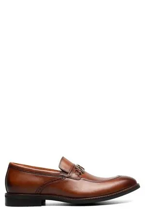 STACY ADAMS Apron-toe Bit Loafer - Brandy