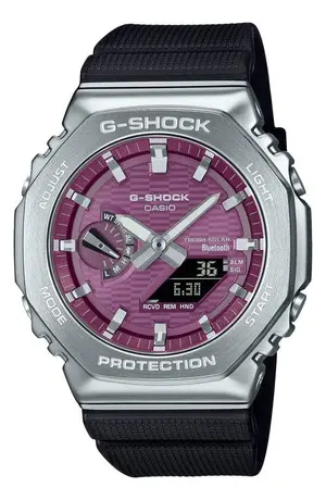 G-Shock G-steel Ana-digi Smartphone Linked Resin Strap Watch - Purple/black