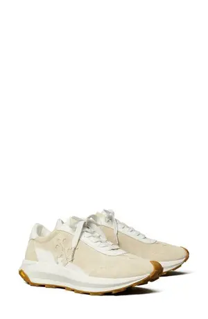 Tory Burch Suede Sneaker - Light Cream/bianco