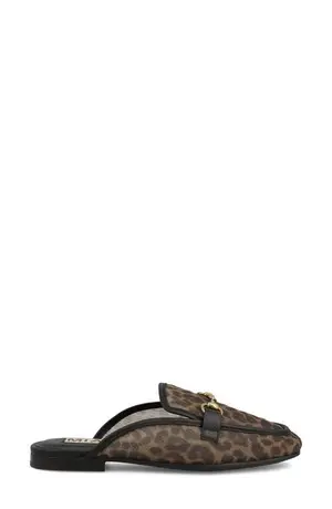 Mia Bouquet Bit Loafer Mule - Leopard Print