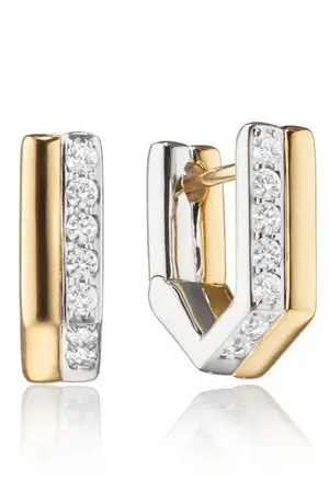 Monica Rich Kosann Two-tone Huggie Earrings - Silver