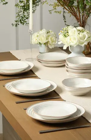 STONE + LAIN Nami Stoneware 12-piece Dinnerware Set