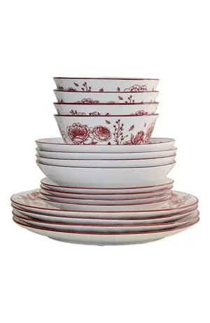 STONE + LAIN Esme Porcelain 12-piece Dinnerware Set