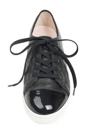 PAUL MAYER ATTITUDES Samba Cap Toe Sneaker - Black/black Patent