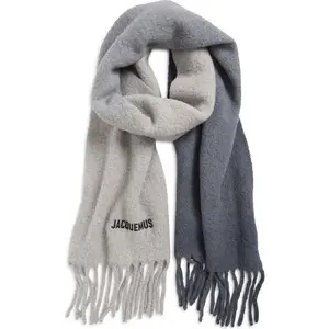 Jacquemus L'écharpe Moisson Alpaca Blend Fringe Scarf - Multi-grey 915