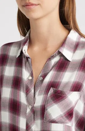 Rails Hunter Plaid Button-up Shirt - Rasberry Wine