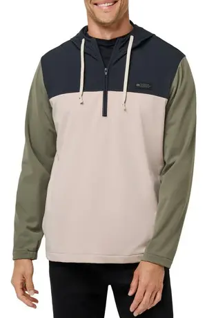 Travis Mathew Colorblock Half Zip Hoodie