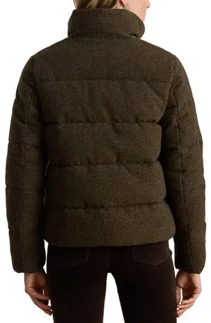 Ralph Lauren Puffer Jacket - Brown Mini Check
