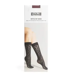 Wolford Net Reptile Socks - Burgundy