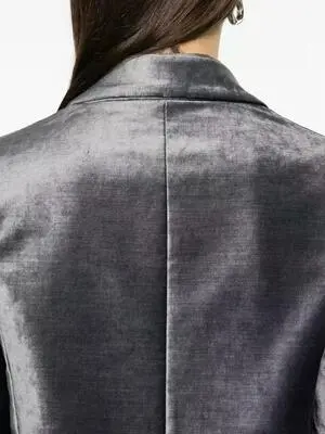 FORTE_FORTE Velvet Single-breasted Blazer