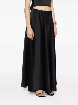 FORTE_FORTE Satin A-line Skirt