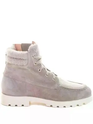 Santoni Fur-trimmed Ankle Boots