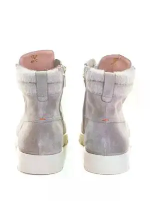 Santoni Fur-trimmed Ankle Boots