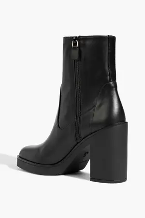 STUART WEITZMAN Bethenny Leather Block Heel Ankle Boots