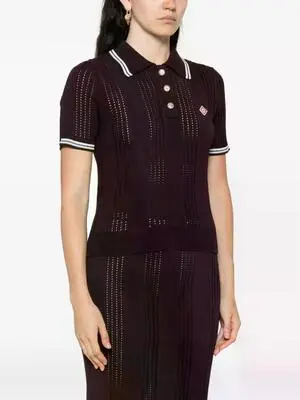 Casablanca Short-sleeved Cotton Polo Shirt - Red