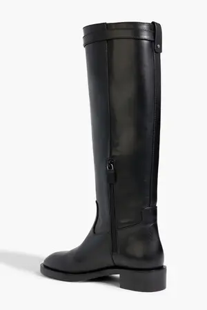 STUART WEITZMAN Maverick Buckled Leather Knee Boots