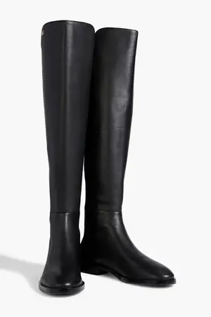 STUART WEITZMAN Microstretch And Leather Over-the-knee Boots