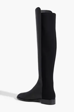 STUART WEITZMAN Microstretch And Leather Over-the-knee Boots
